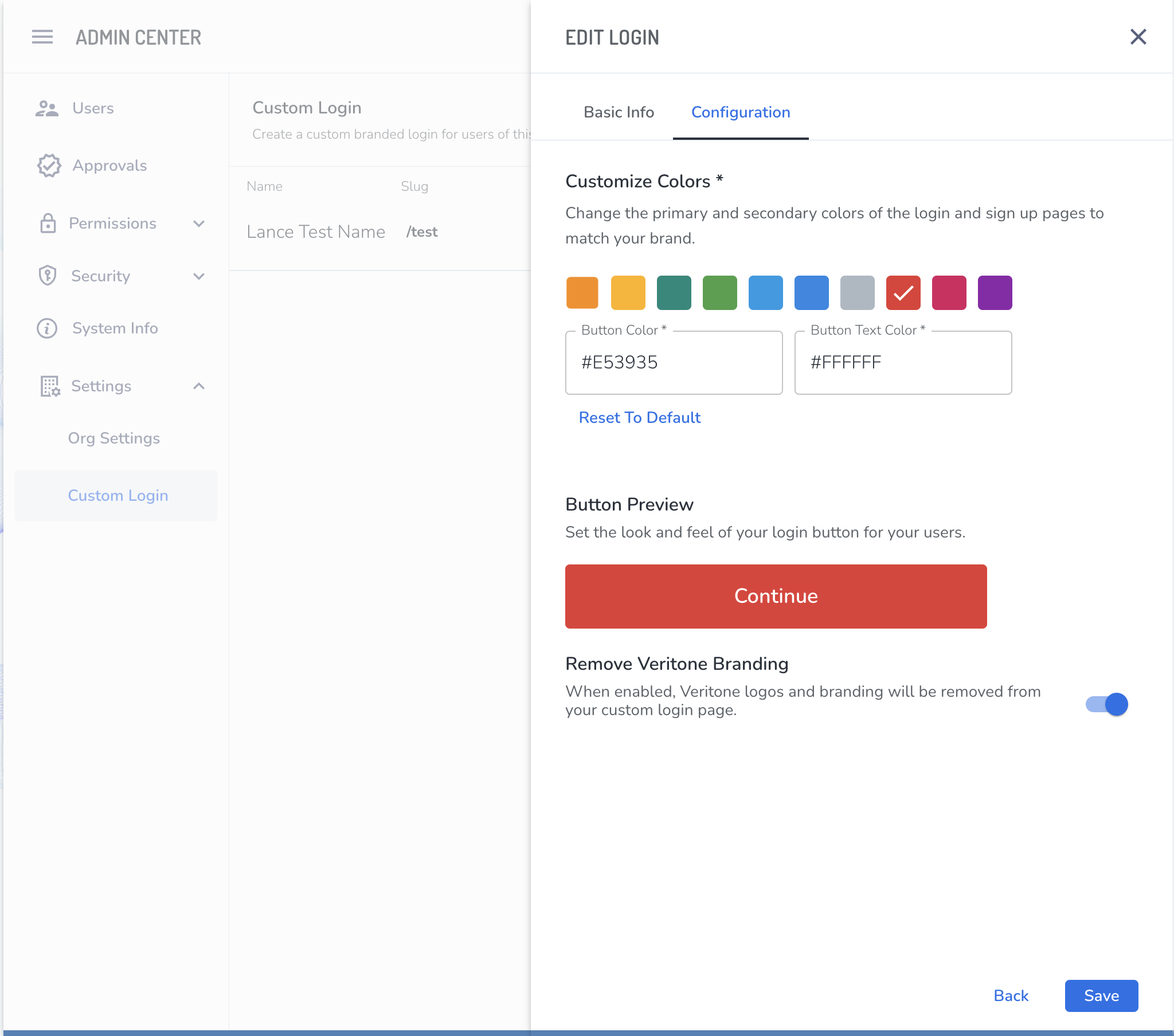 Create a custom login
