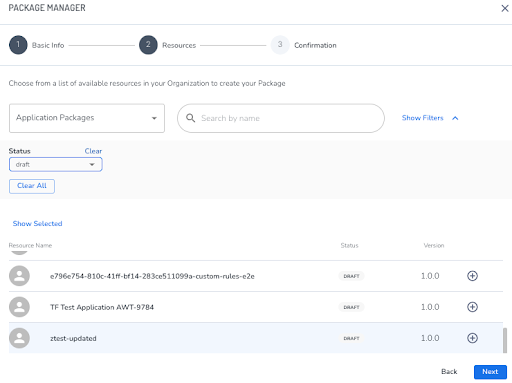 Create a package from available resources