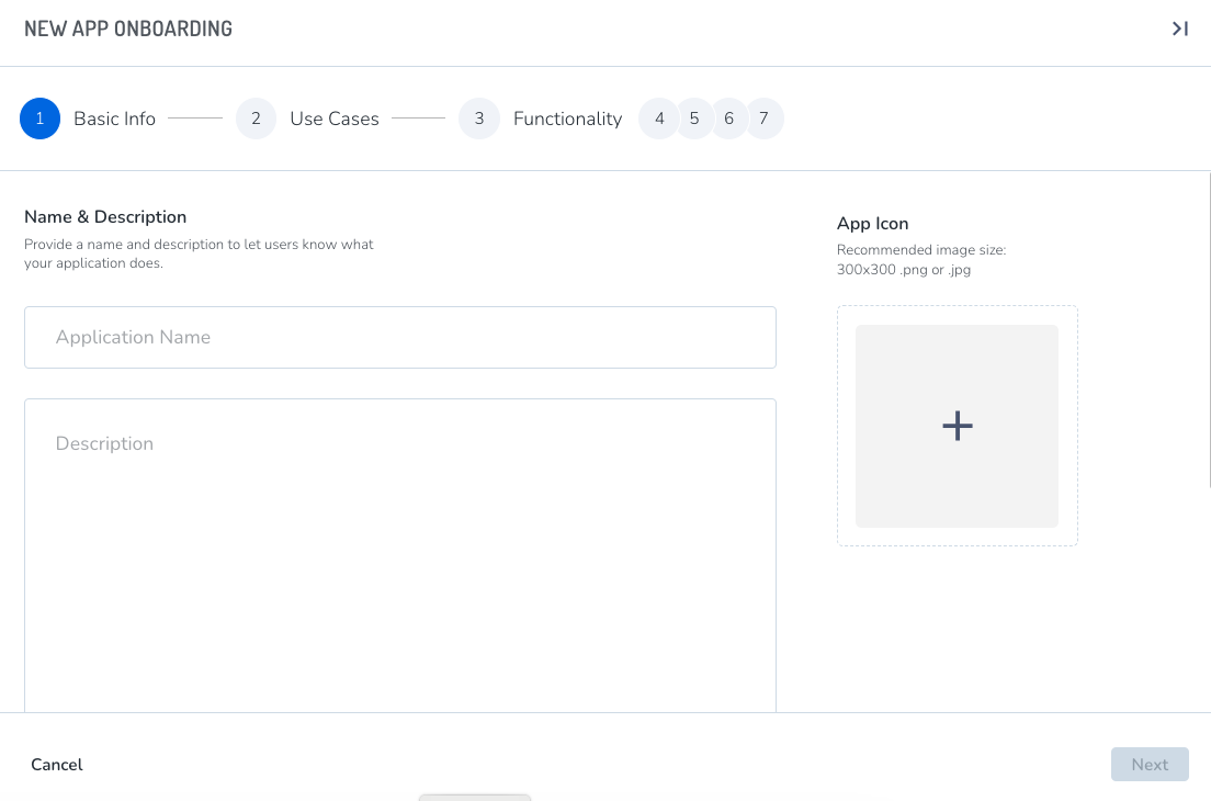 Create an application